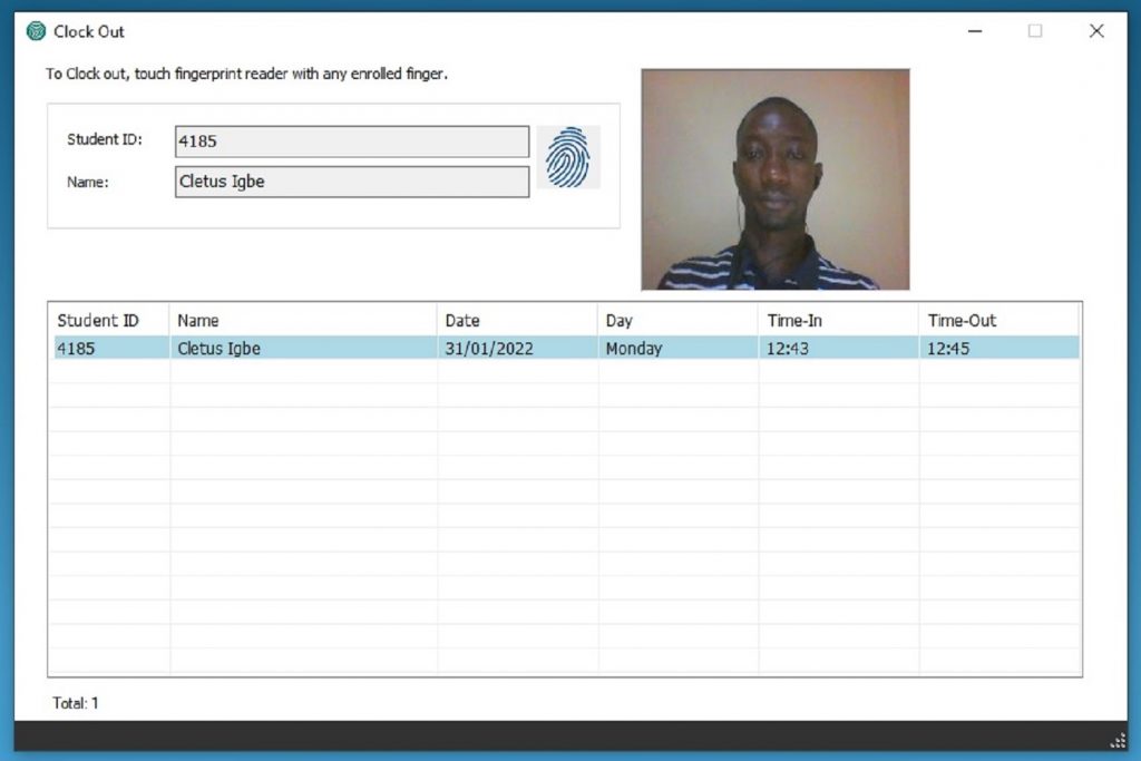 Biometric Fingerprint Student Attendance System in VB.NET SQL Server