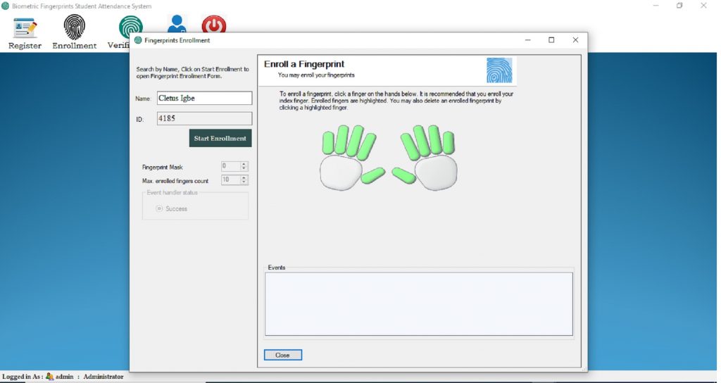 Biometric Fingerprint Student Attendance System in VB.NET SQL Server