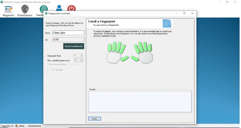 Biometric Fingerprint Student Attendance System in VB.NET SQL Server